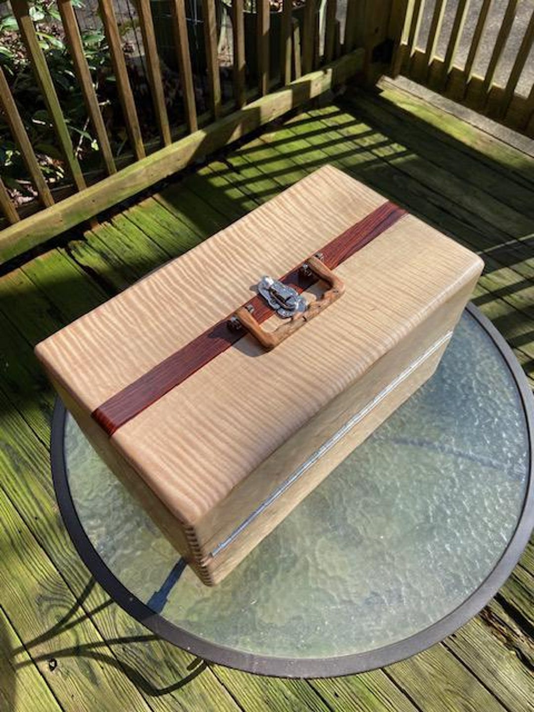 Handmade Wooden Fishing Tackle Box - Etsy