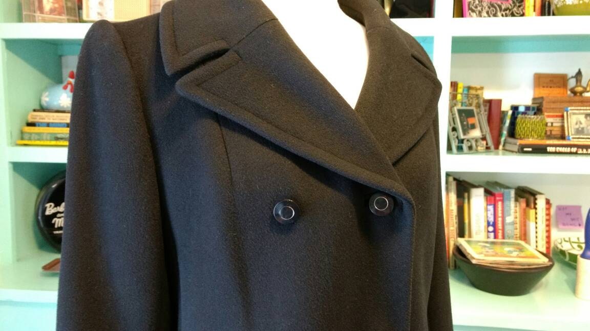 Del-shire Original 100% Wool Double Breasted Evening Coat Sz - Etsy