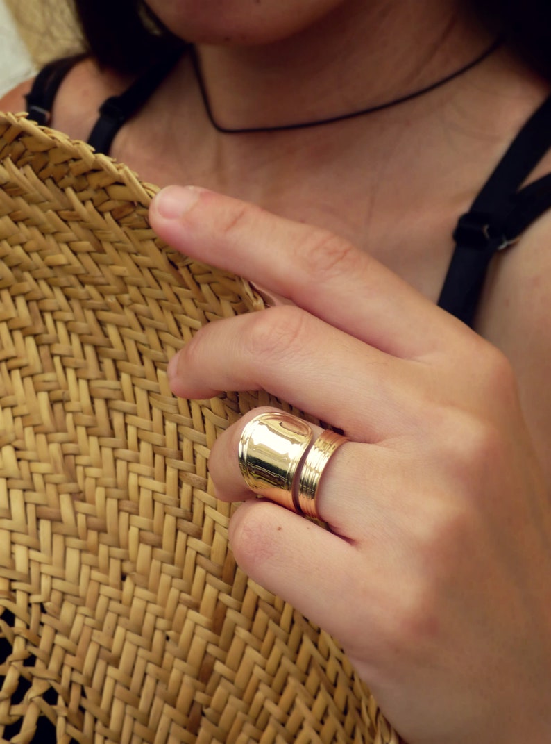 Handmade goldplated 18k ringvintageart nouveauspoon style | Etsy