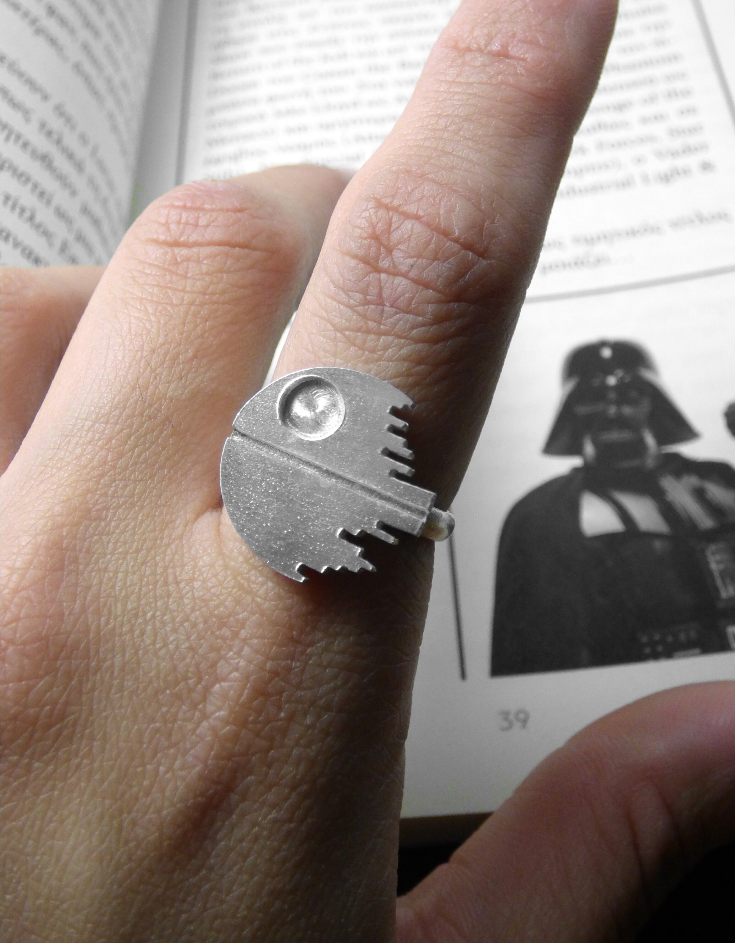 Star Wars Death Star Handmade Silver Plated Ring - Etsy