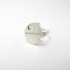 Star Wars Death Star Handmade Silver Plated Ring - Etsy