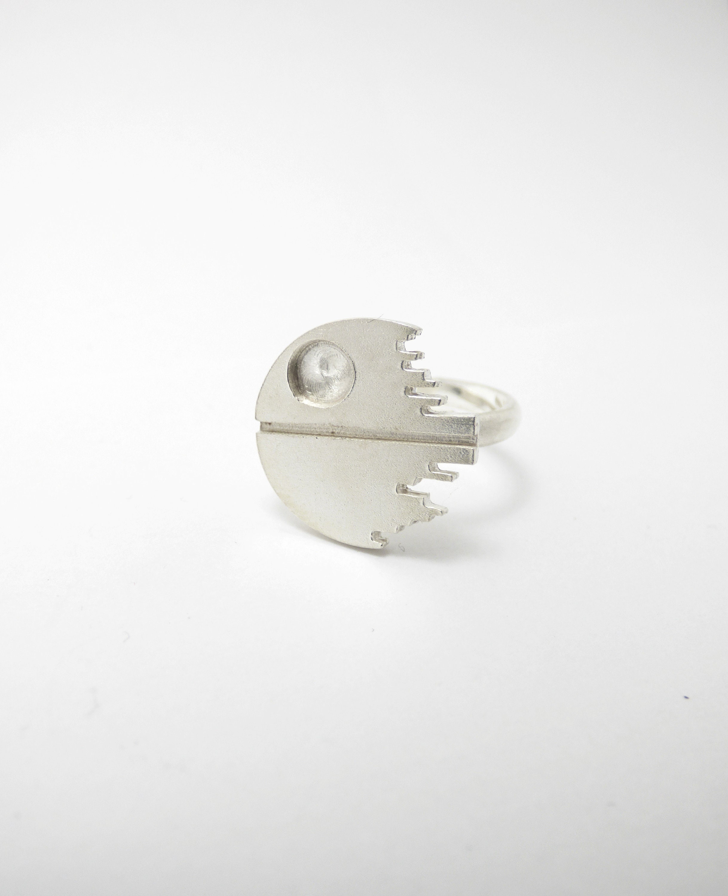 Star Wars Death Star Handmade Silver Plated Ring - Etsy