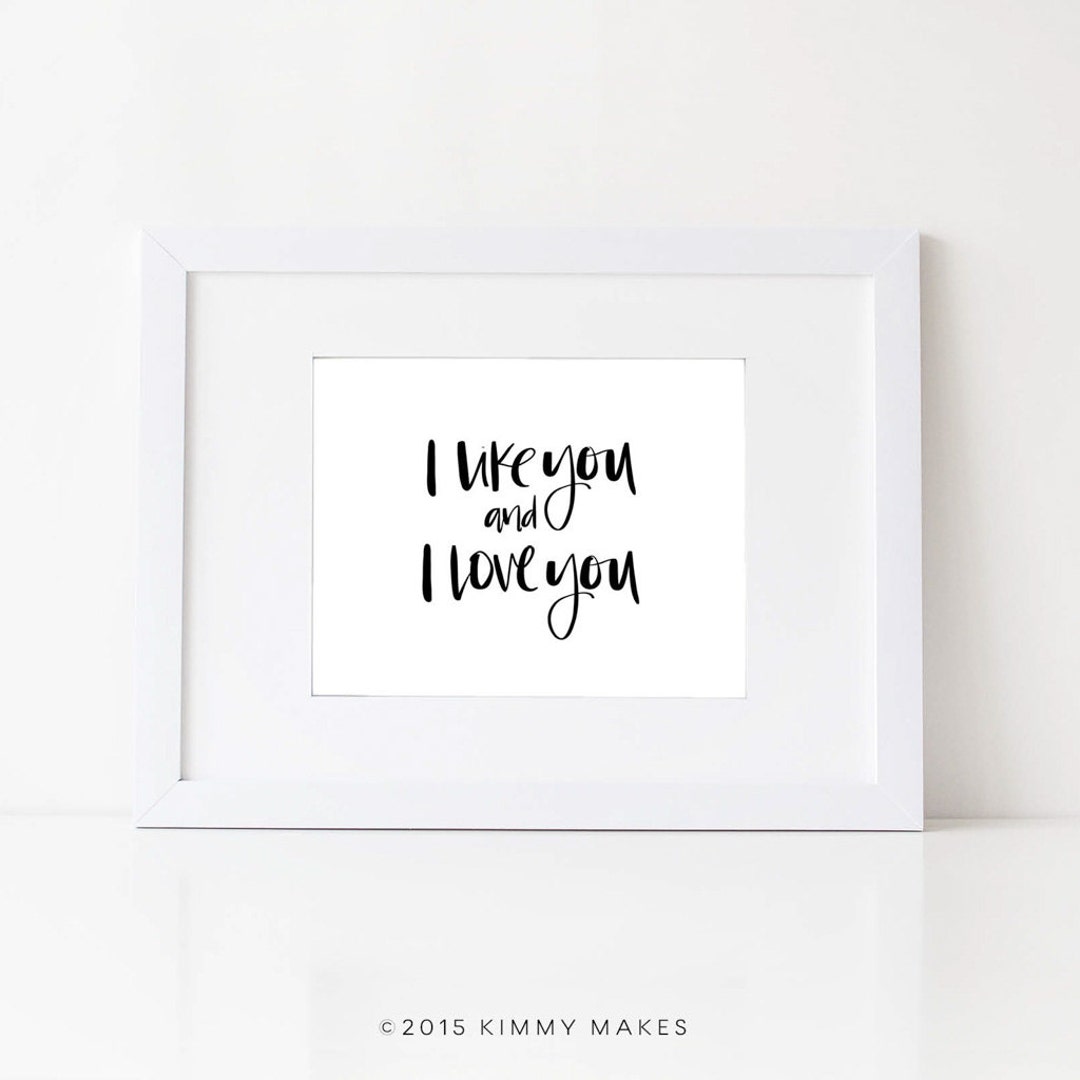 Me gustas y te amo - Póster digital PDF - 8.5x11" - Etsy España