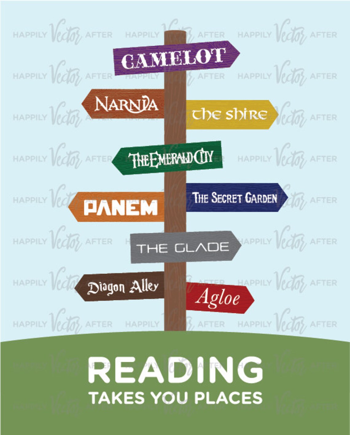 Reading Takes You Places Printable YOUNG ADULT VERSION, Fictional ...