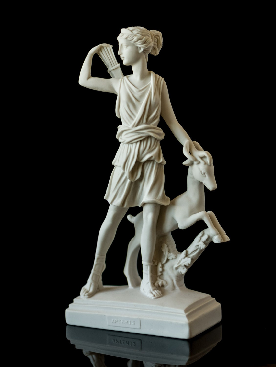 Estatua de Artemis de mármol mitología griega Arte estatuilla | Etsy