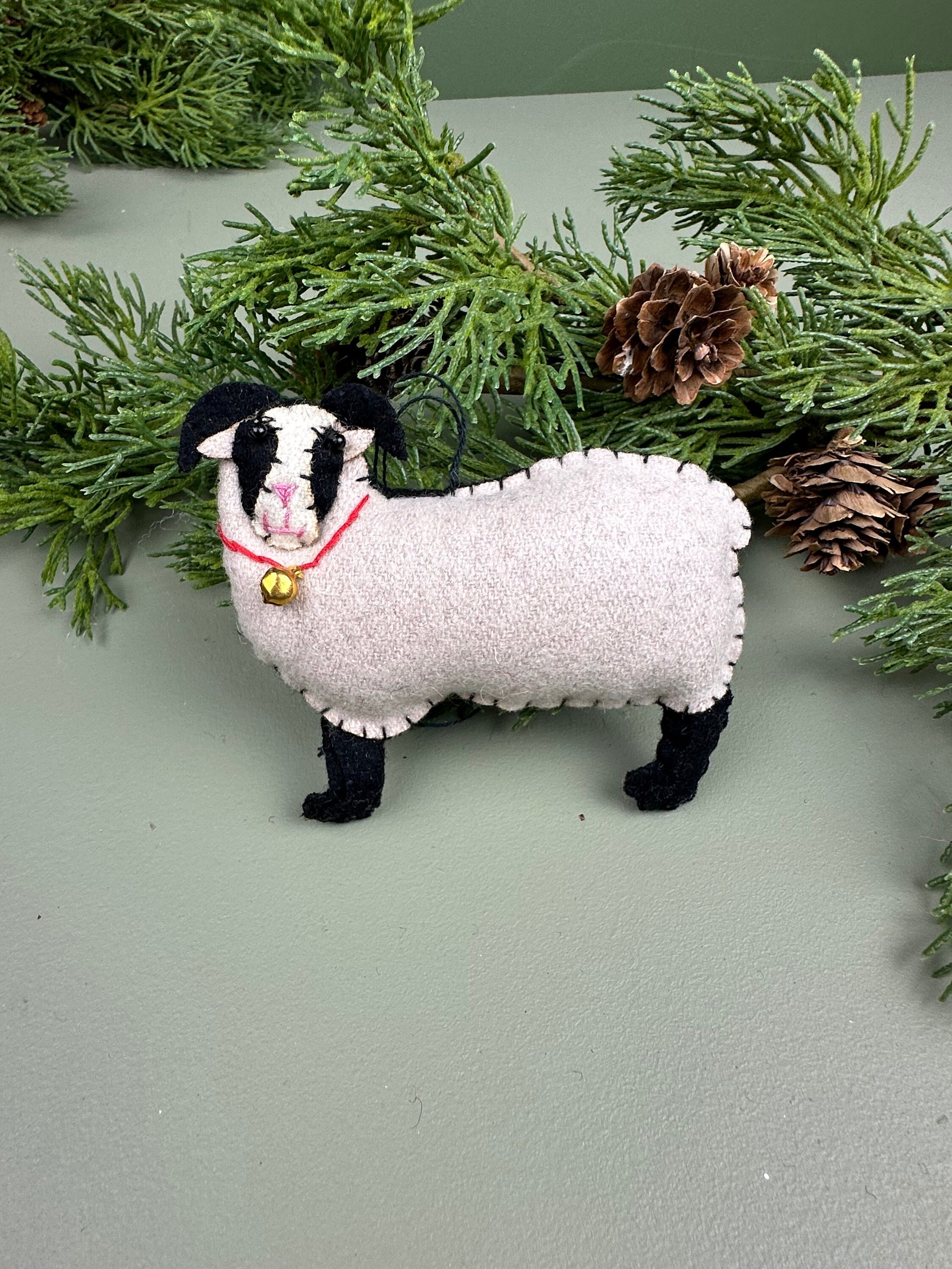 Handmade Felt Sheep Ornament With a Bell-christmas-tree Decorations ...