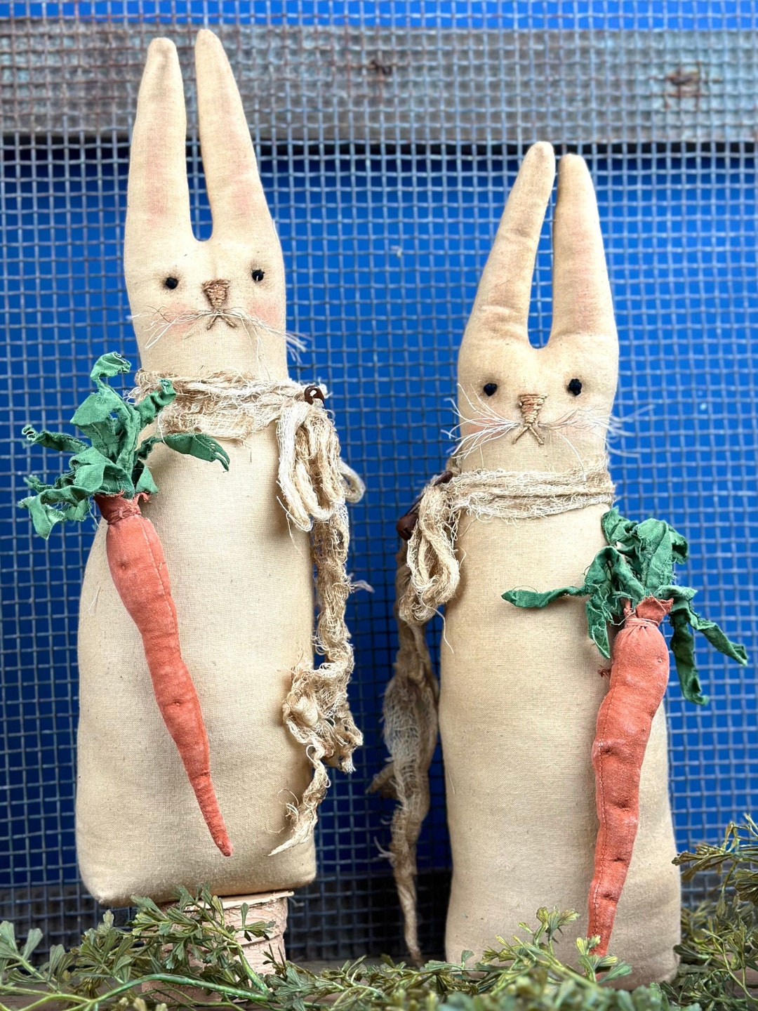 Spring Bunny Decor, Handmade Rabbit Decor, Shelf Sitter Decor, Tiered ...