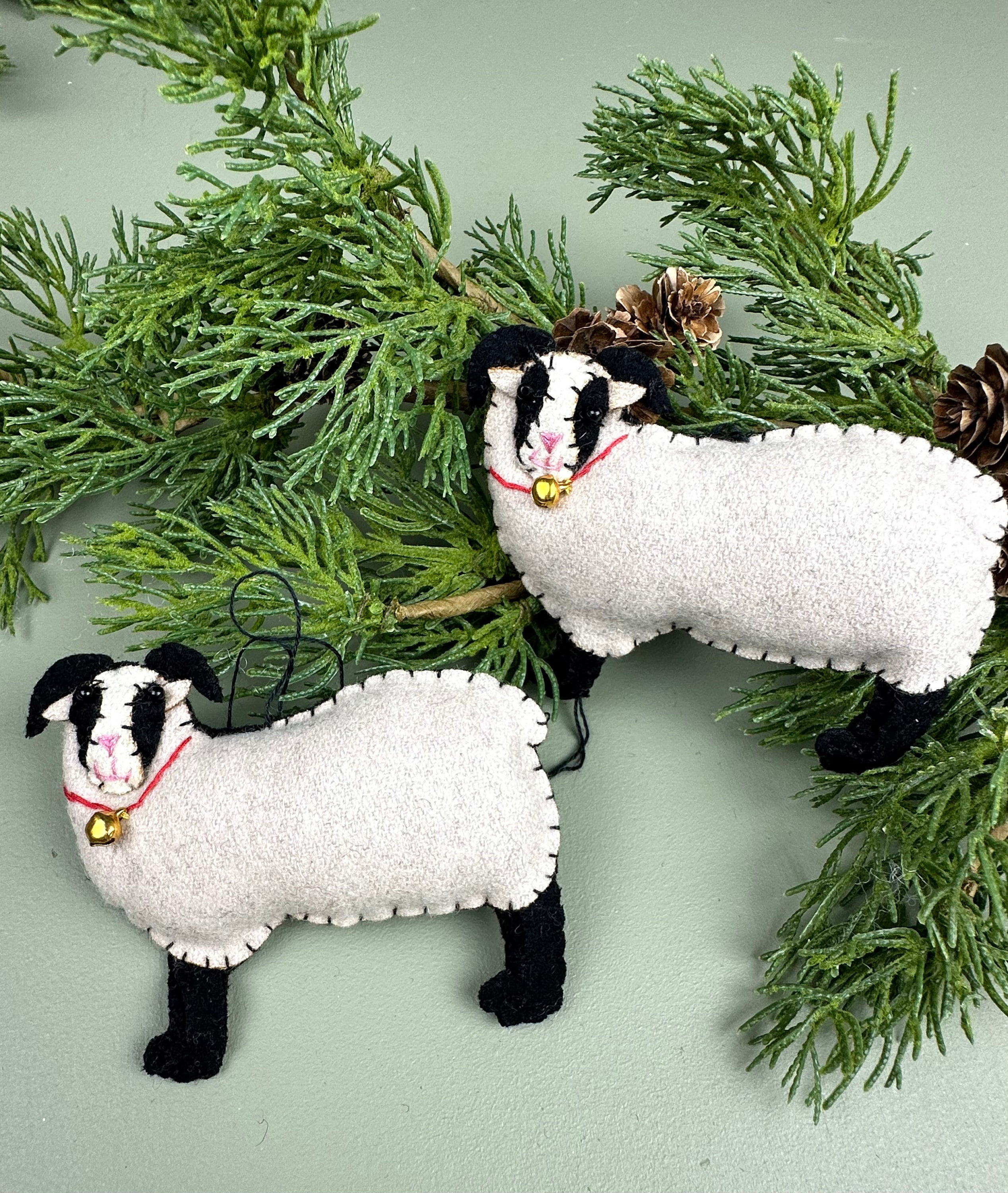 Handmade Felt Sheep Ornament With a Bell-christmas-tree Decorations ...