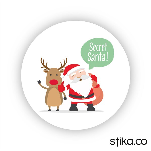 Santa Stickers - Etsy