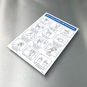 Hand Washing Technique Sign: NHS Hygiene Guide - Self-adhesive Vinyl ...