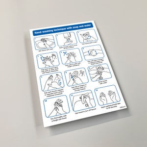 Hand Washing Technique Sign: NHS Hygiene Guide - Self-adhesive Vinyl ...
