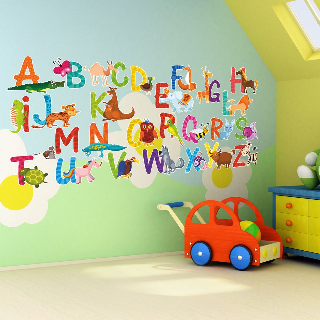 26 Individual Alphabet Animals Self-adhesive Wall Art Stickers - Etsy