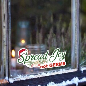 Spread Joy, Not Germs – Festive Novelty Christmas Vinyl Stickers for ...