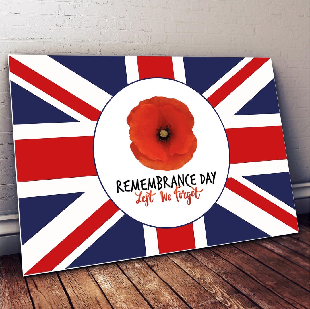 Remembrance Day Wall Art - Poppy Memorial Print | Armistice, Anzac Day ...