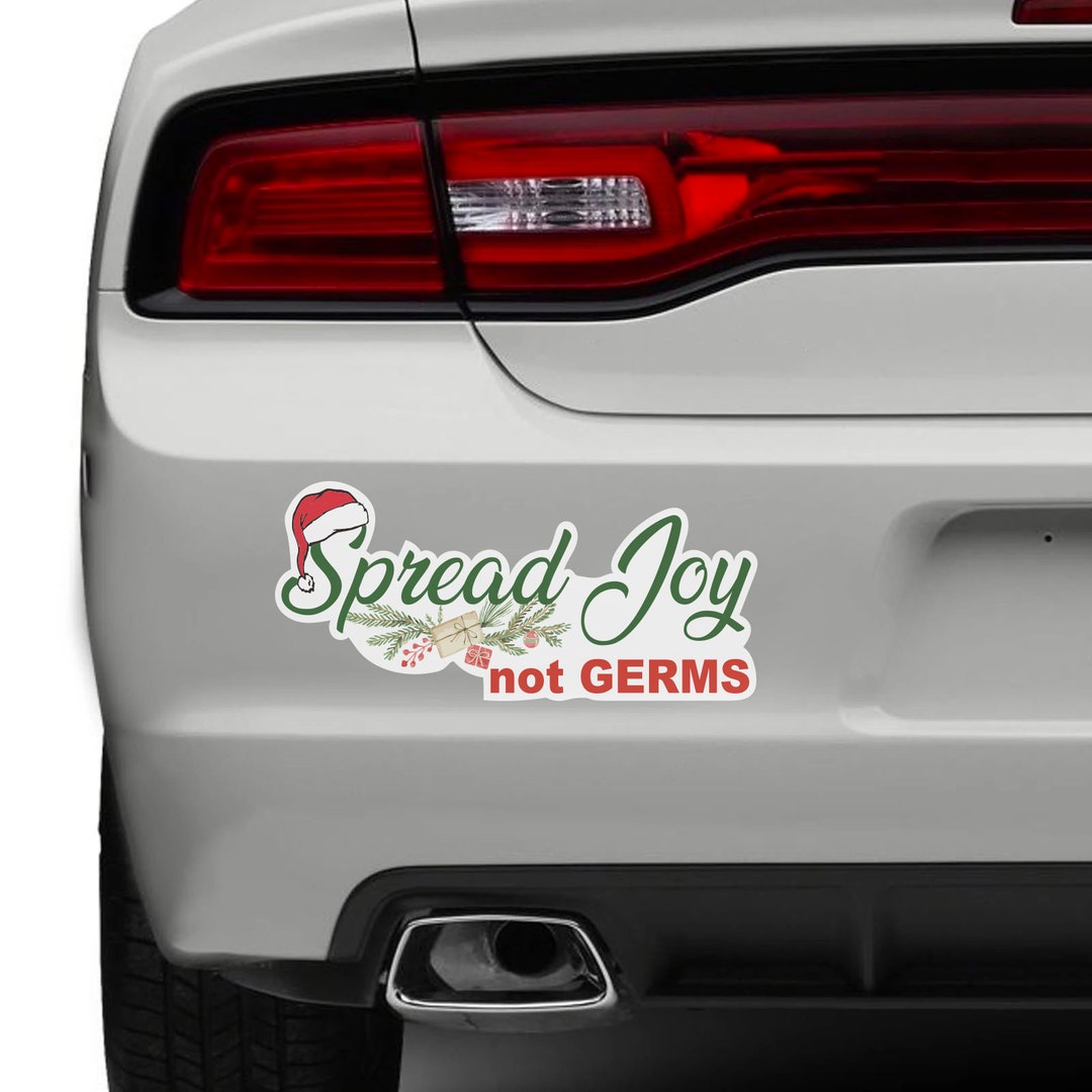 Spread Joy, Not Germs – Festive Novelty Christmas Vinyl Stickers for ...