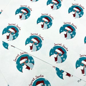 Pack of 24, 72, 240 Paper Labels, SHH.. Secret Santa Stickers ...