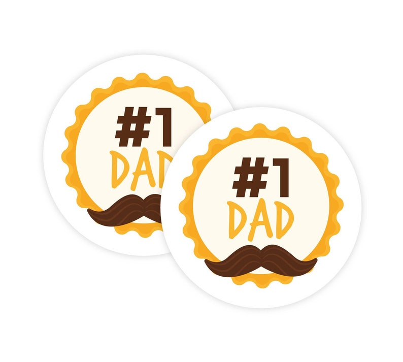 Number 1 Dad Self-adhesive Vinyl Sticker, Fathers Day Sticker Gift - Etsy