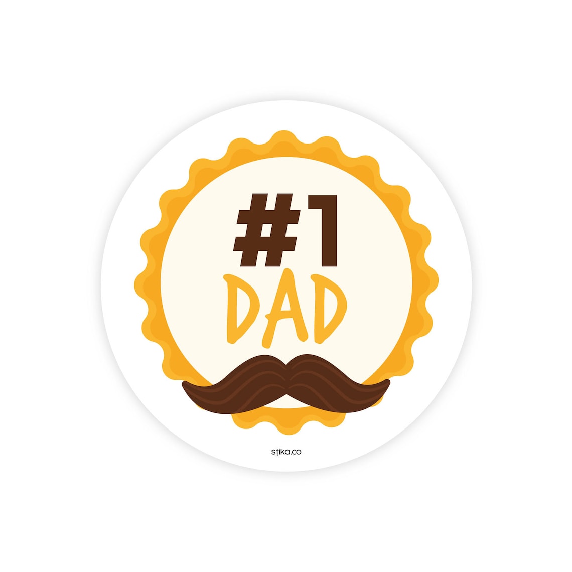 Number 1 Dad Self-adhesive Vinyl Sticker Fathers Day Sticker - Etsy
