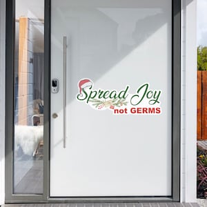 Spread Joy, Not Germs – Festive Novelty Christmas Vinyl Stickers for ...