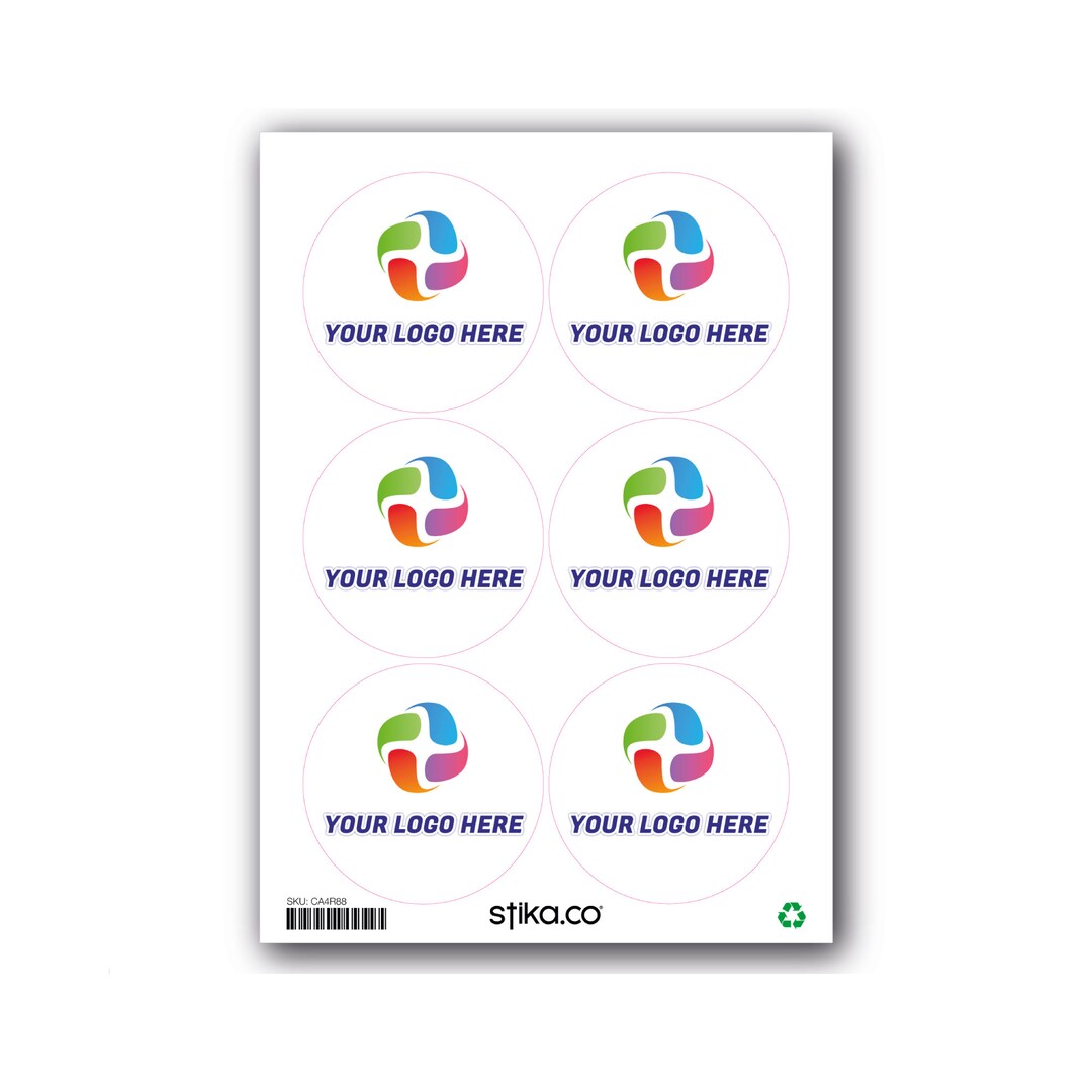 Custom Printed Labels, Recycled Paper Self-adhesive Labels, Logo ...