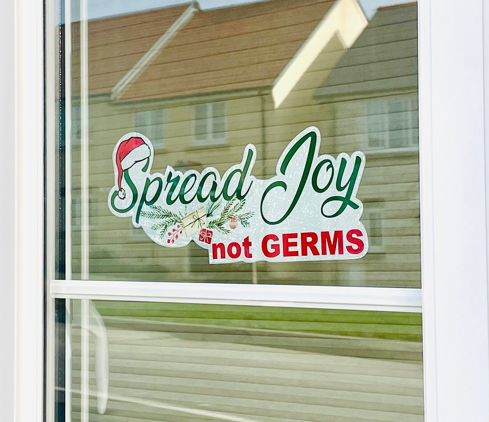 Spread Joy, Not Germs – Festive Novelty Christmas Vinyl Stickers for ...