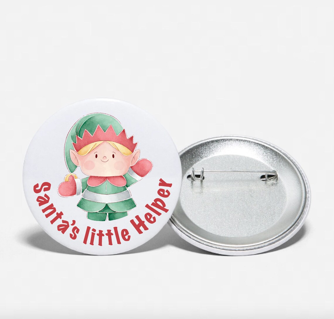 Personalised Santa's Helper Badge – A Fun Christmas Accessory for Kids ...