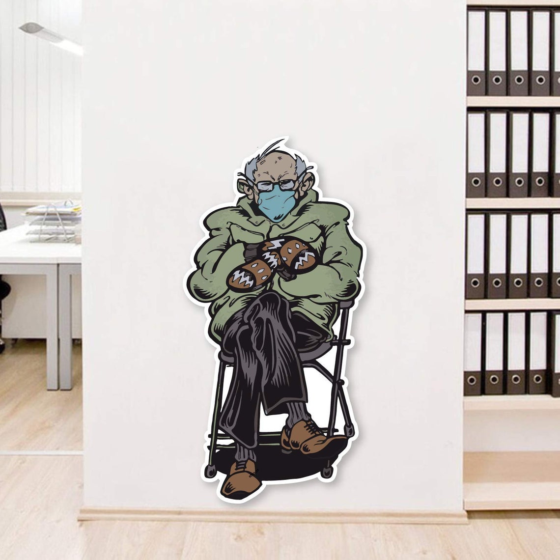 Old Man with mask sitting on a chair MEME Home Decor Car Van | Etsy