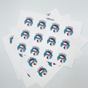 Pack of 24, 72, 240 Paper Labels, SHH.. Secret Santa Stickers ...