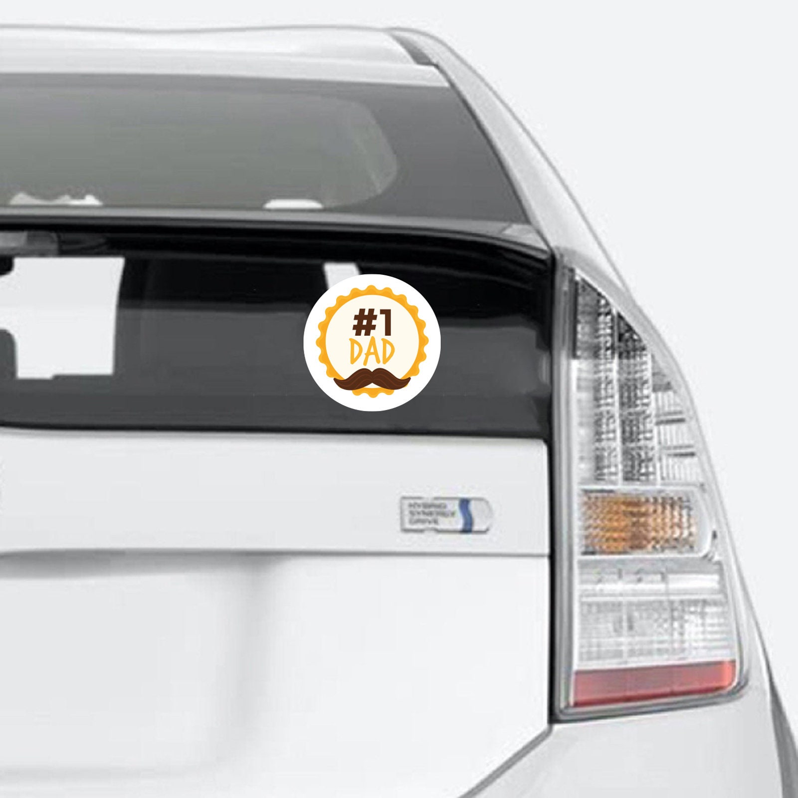 Number 1 Dad Self-adhesive Vinyl Sticker Fathers Day Sticker - Etsy