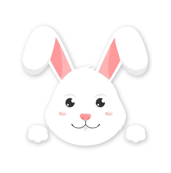 Easter Bunny Vinyl Sticker Wall Art Kids Bedroom Playroom | Etsy