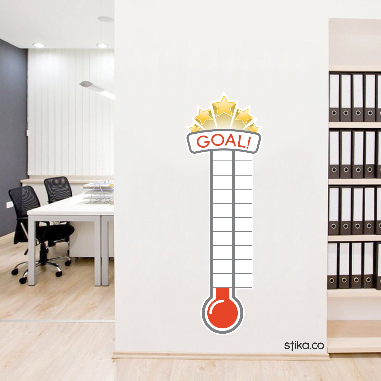 Large Fundraiser Goal Thermometer Matt self-adhesive Vinyl | Etsy