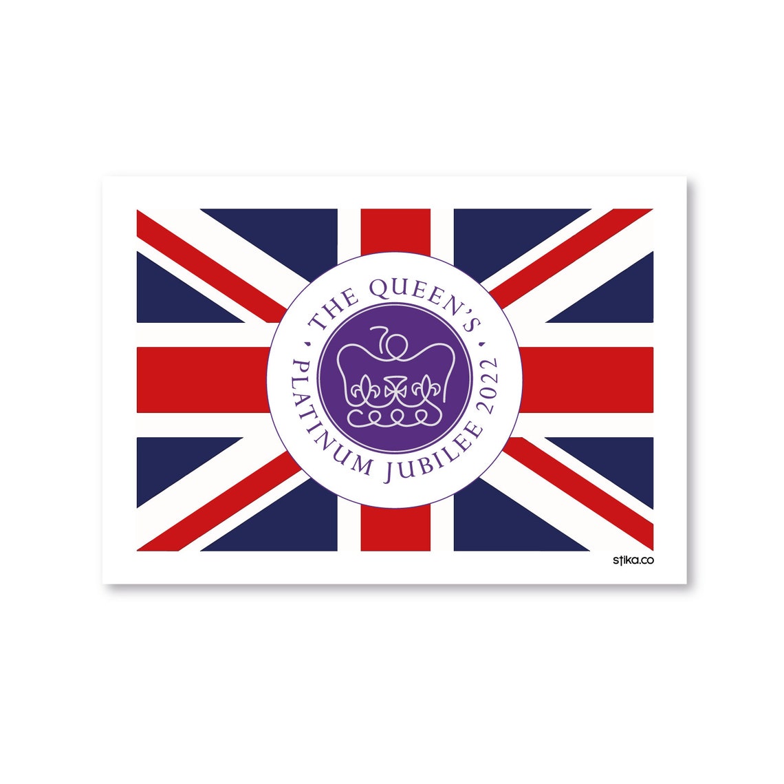 Queen's Platinum Jubilee Union Jack Flag Sticker Queen - Etsy