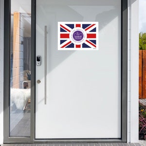 Queen's Platinum Jubilee Union Jack Flag Sticker Queen - Etsy