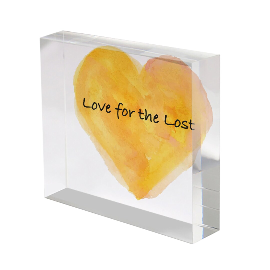 Love for the Lost Yellow Heart, Memorial, Yellow Remembrance ...