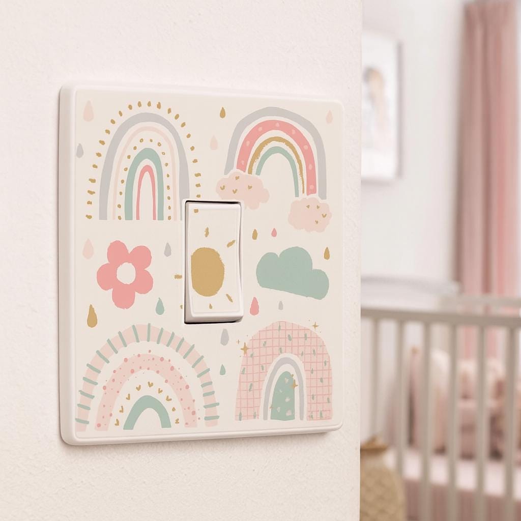 Rainbow Light Switch Sticker: Kids Room Decor Vinyl Cover - Etsy