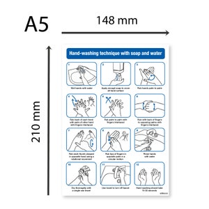 Hand Washing Technique Sign: NHS Hygiene Guide - Self-adhesive Vinyl ...
