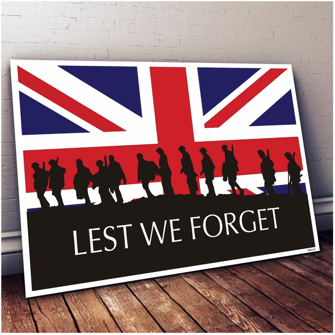 Remembrance Day Wall Art - Lest We Forget Memorial Print | Armistice ...