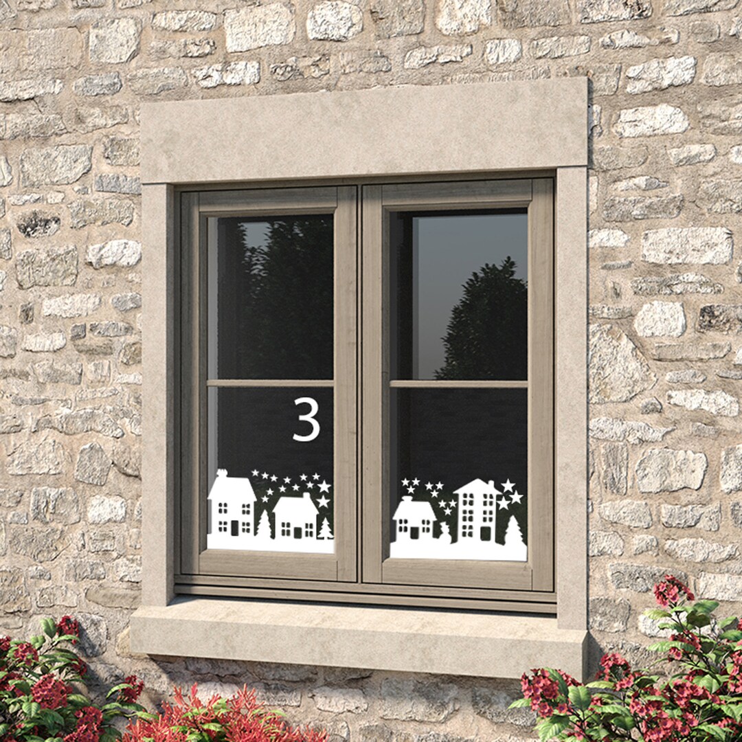 Christmas Advent Window Silhouettes - Reusable Static Cling Vinyl ...