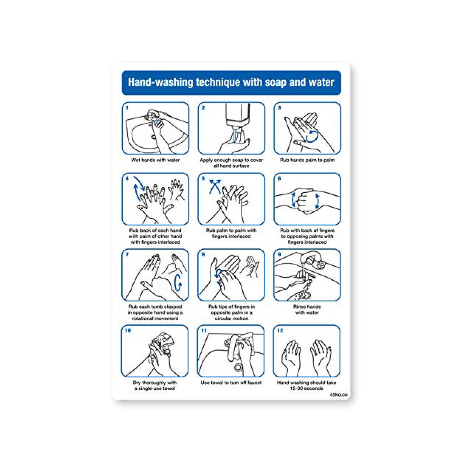 Hand Washing Protocol Sign