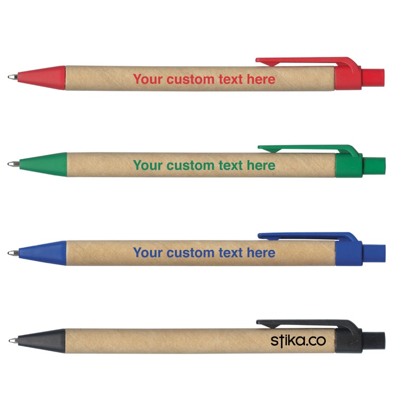Personalised Custom Printed Logo Ball Point Pens Recycled - Etsy UK