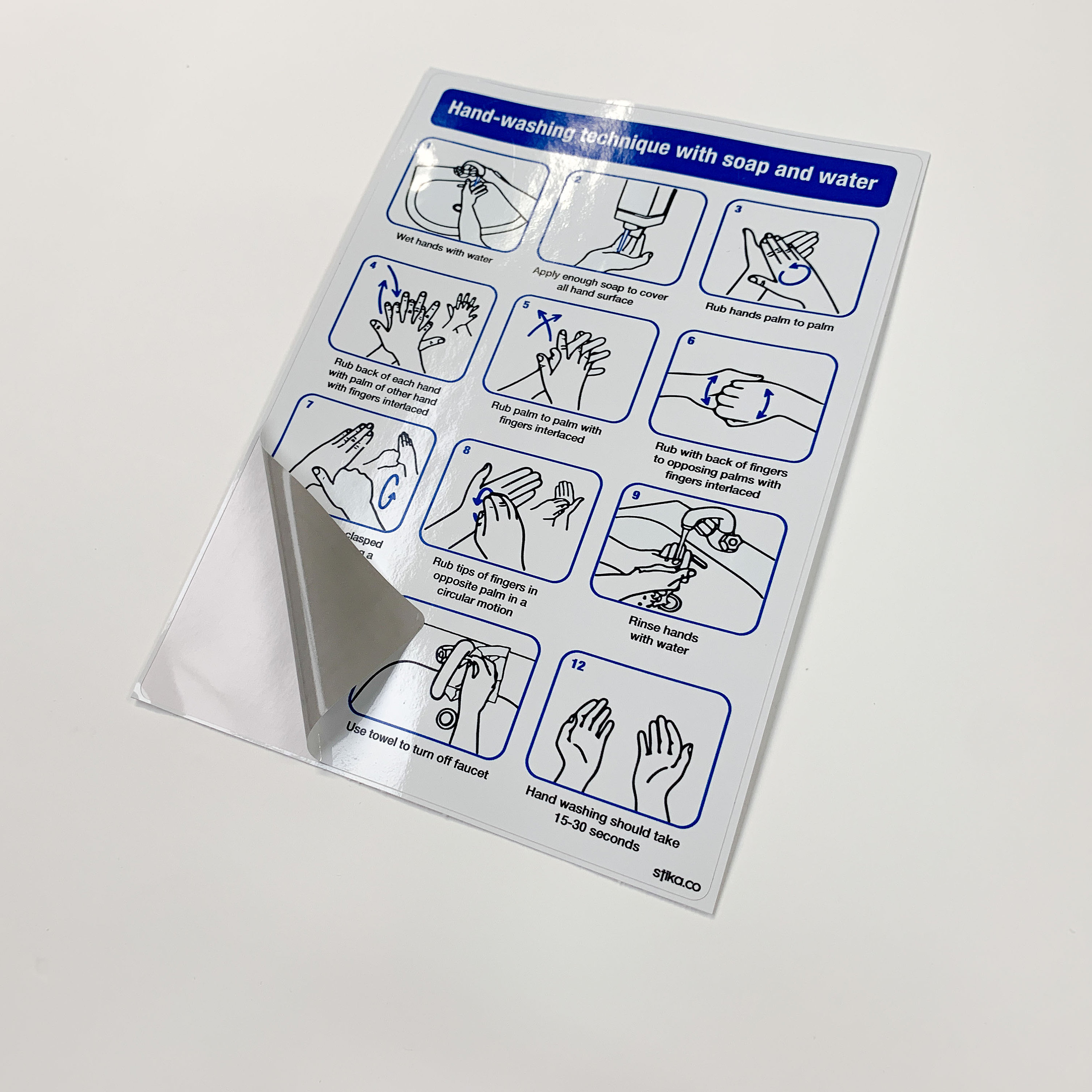 Hand Washing Technique Sign: NHS Hygiene Guide - Self-adhesive Vinyl ...