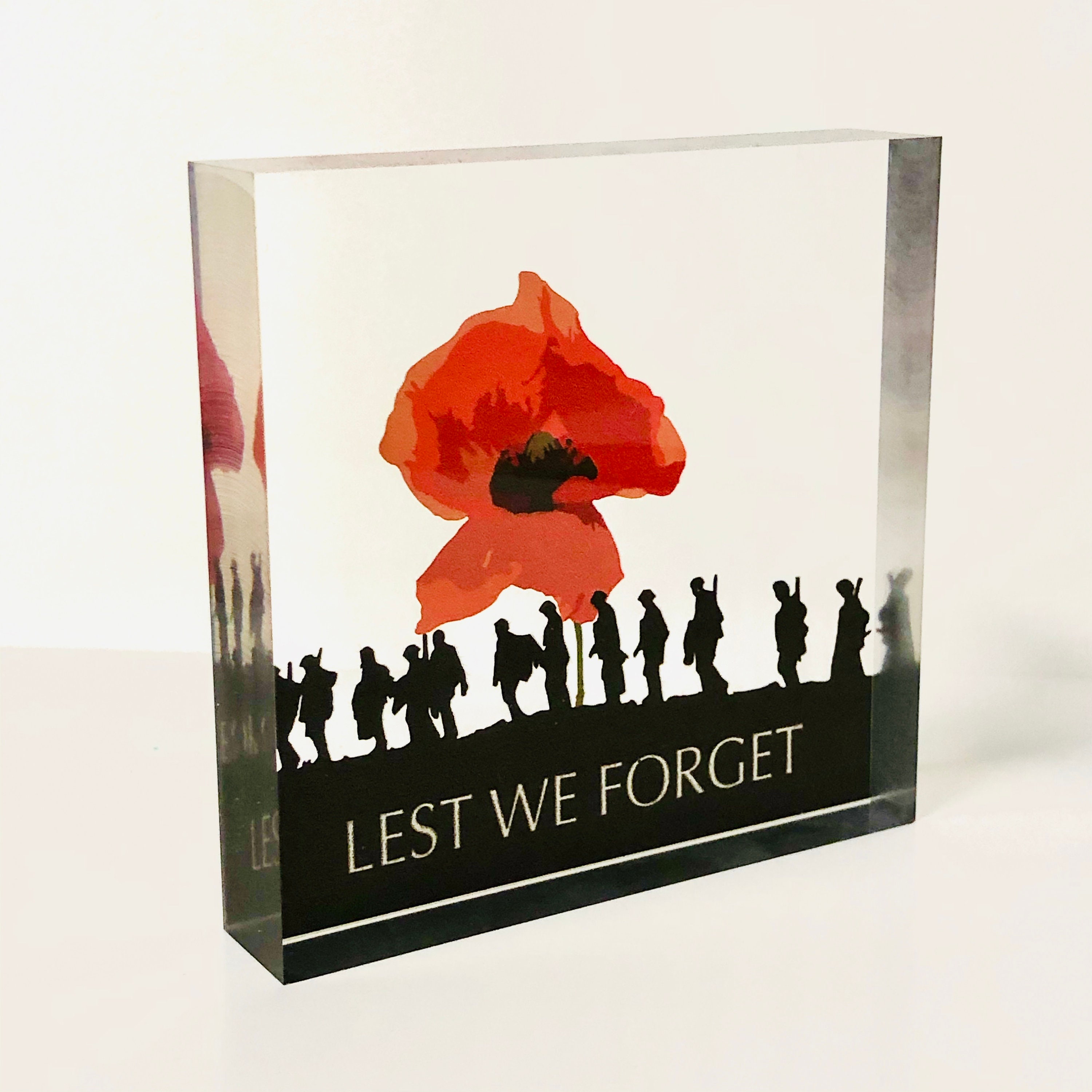 Remembrance Day Soldiers Gift 100mm Acrylic Block Paper - Etsy