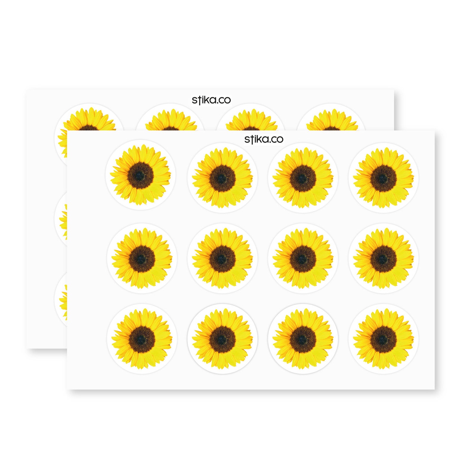 Pack of 24 72 240 Sunflower Paper Labels Sunflower Adhesive - Etsy