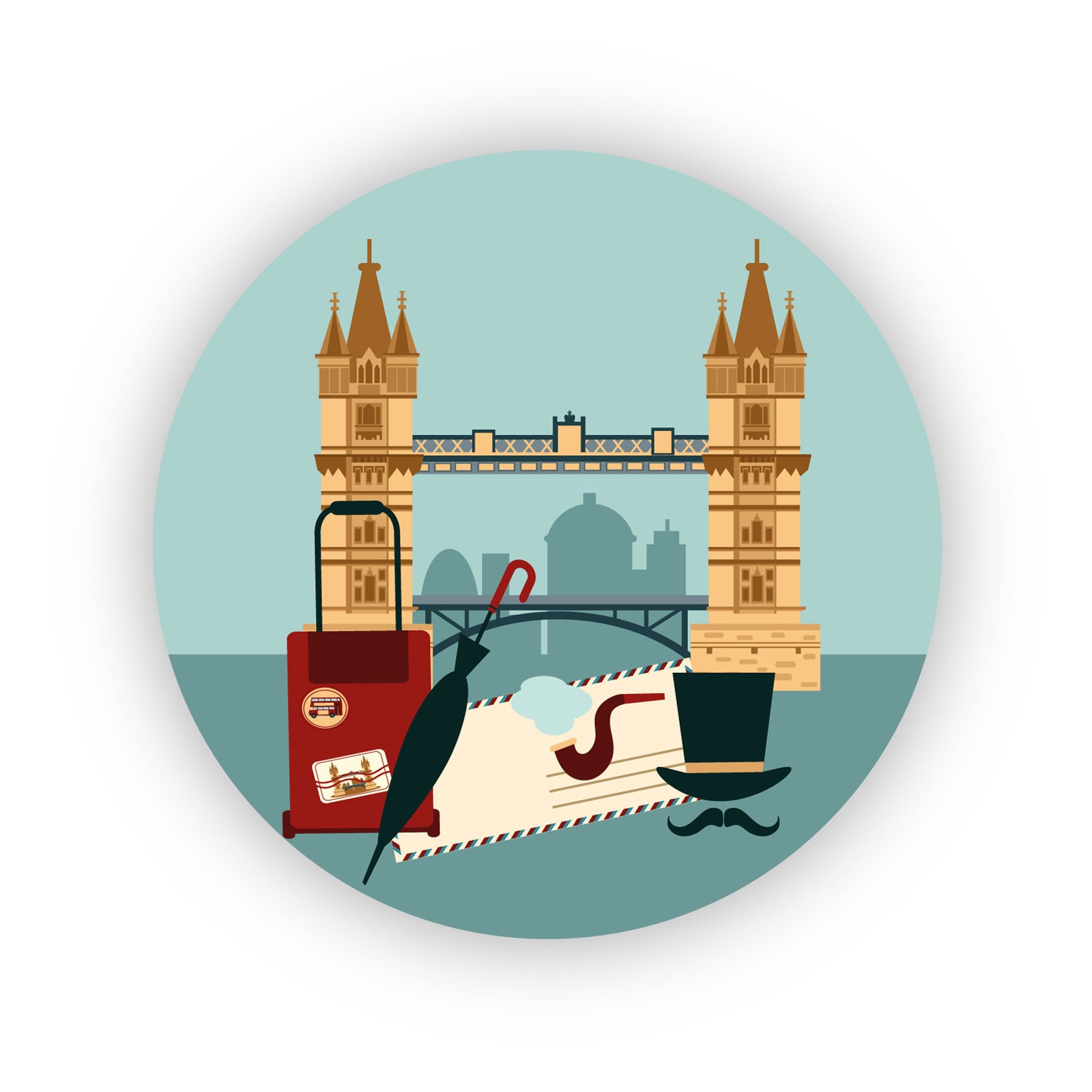 Pack of 24 72 240 London Bridge Paper Labels Union Jack - Etsy UK