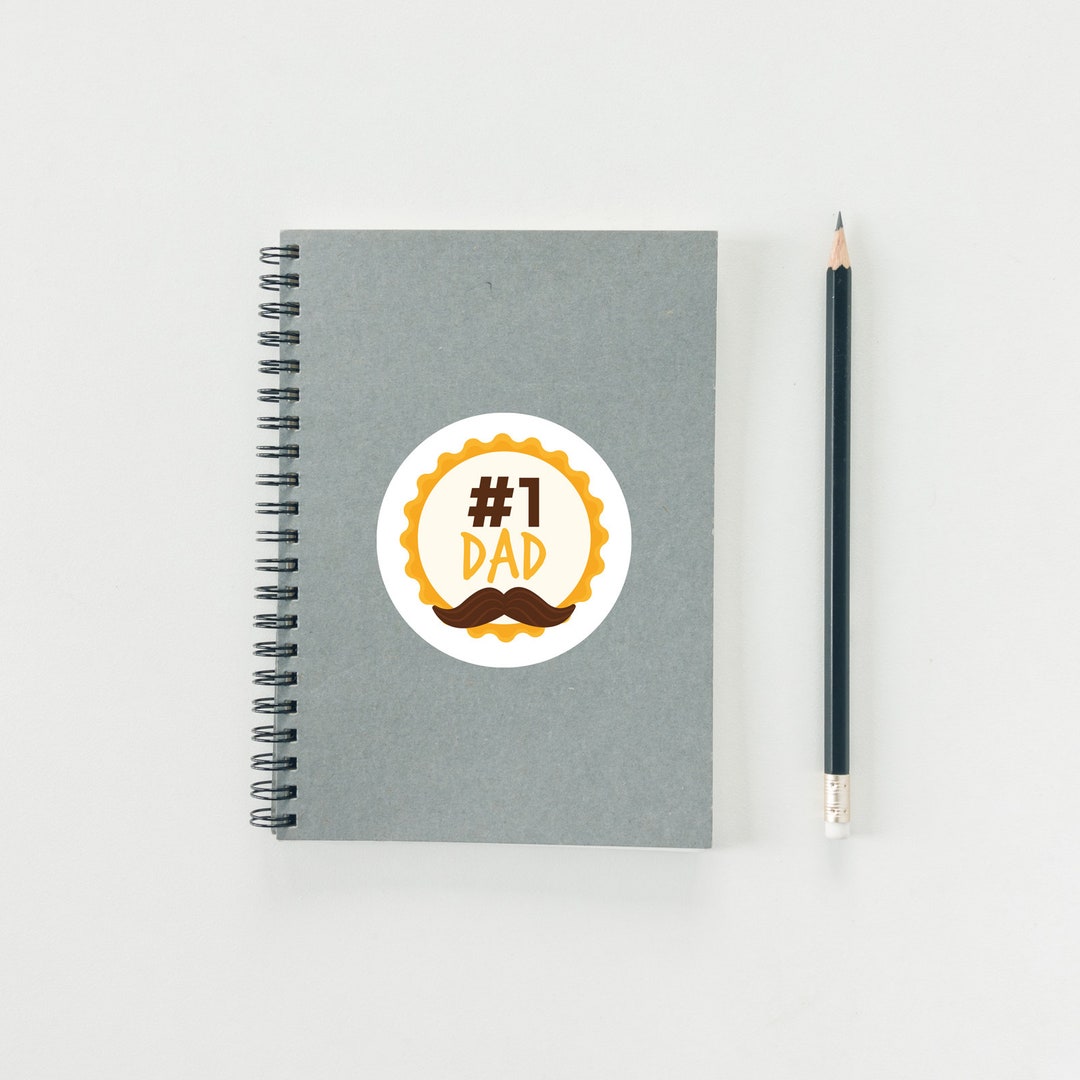 Number 1 Dad Self-adhesive Vinyl Sticker, Fathers Day Sticker Gift - Etsy