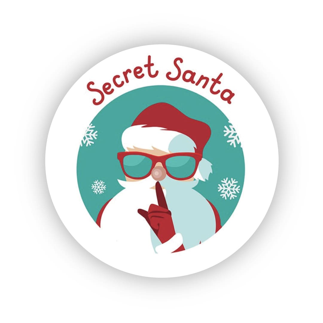 Pack of 24, 72, 240 Paper Labels, SHH.. Secret Santa Stickers ...
