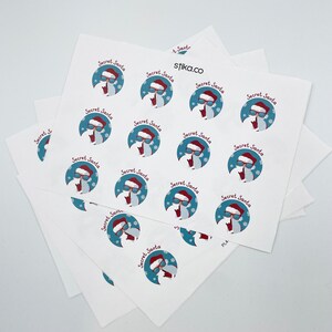 Pack of 24, 72, 240 Paper Labels, SHH.. Secret Santa Stickers ...