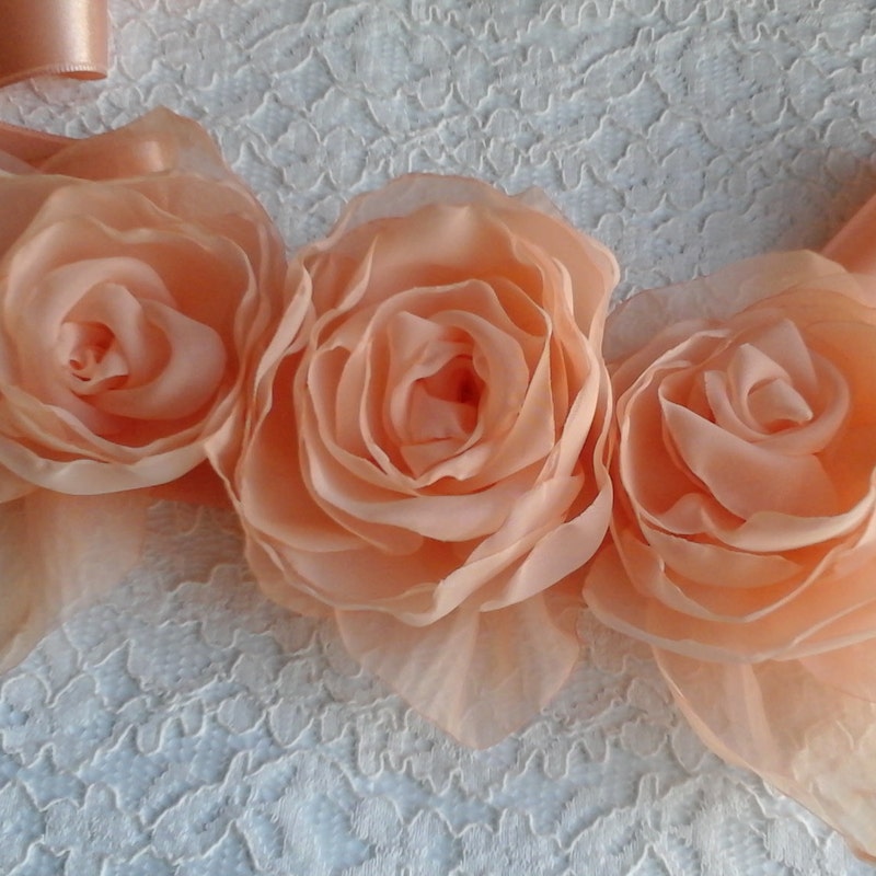 Floral Bridal Sash - Etsy