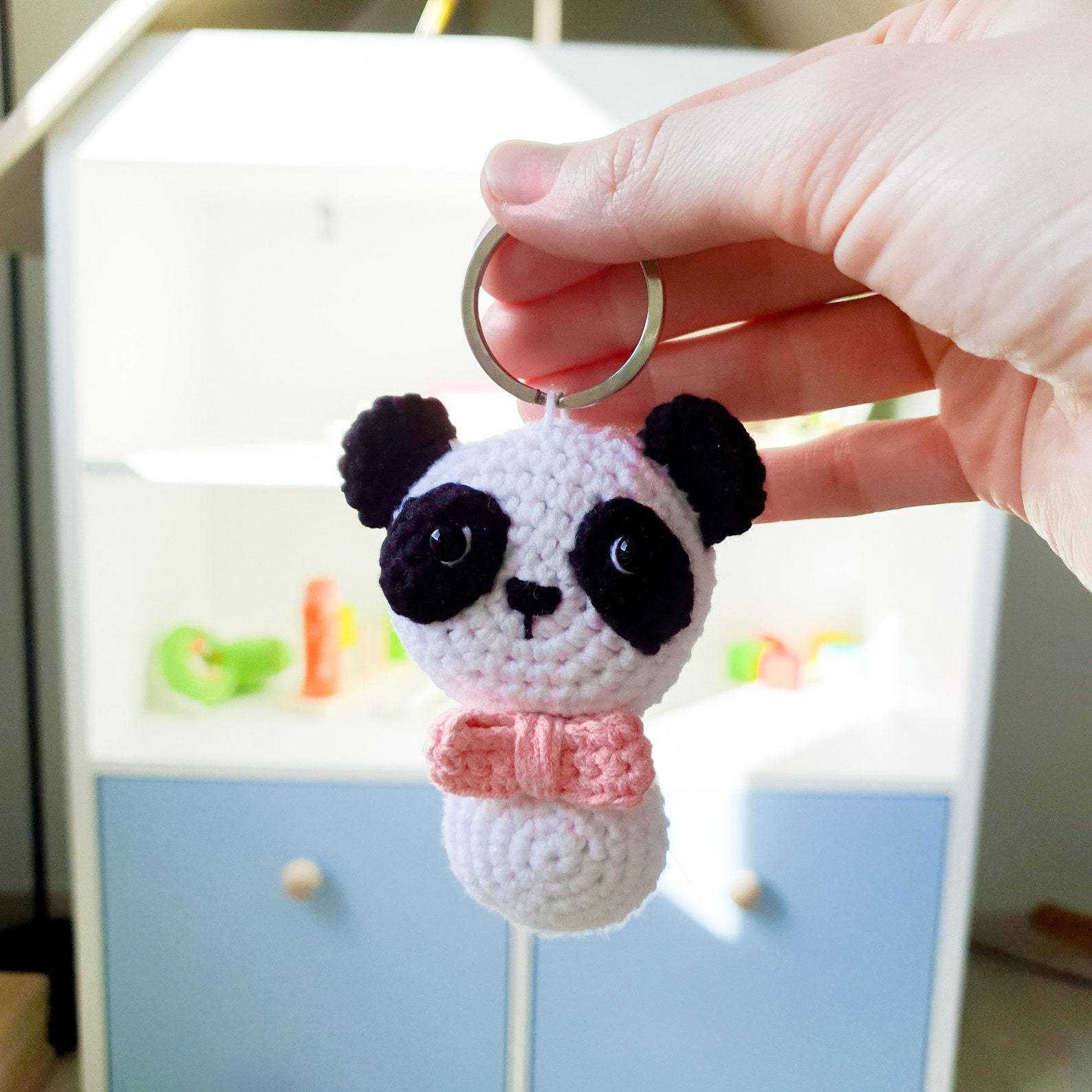 Crochet Keychain Panda PATTERN Toy for Kids Keychain Pattern Mini Toy ...
