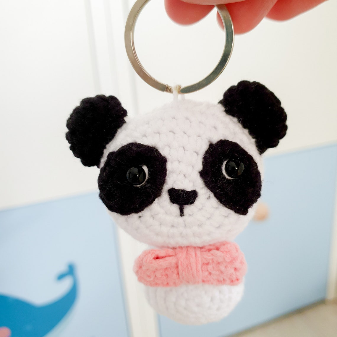 Crochet Keychain Panda PATTERN Toy for Kids Keychain Pattern Mini Toy ...